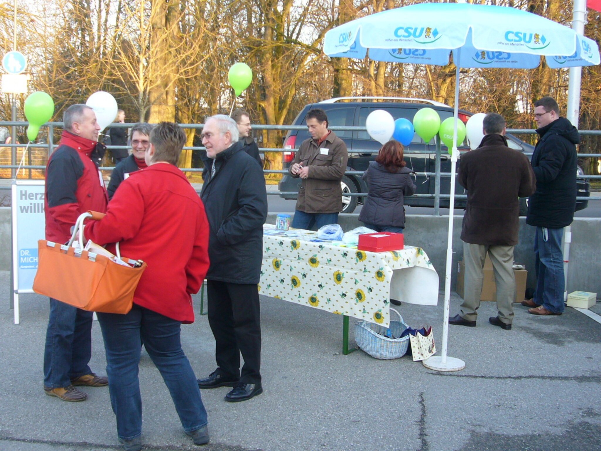 Aktion der CSU vor dem REWE-Markt in Meitingen - Meitingen