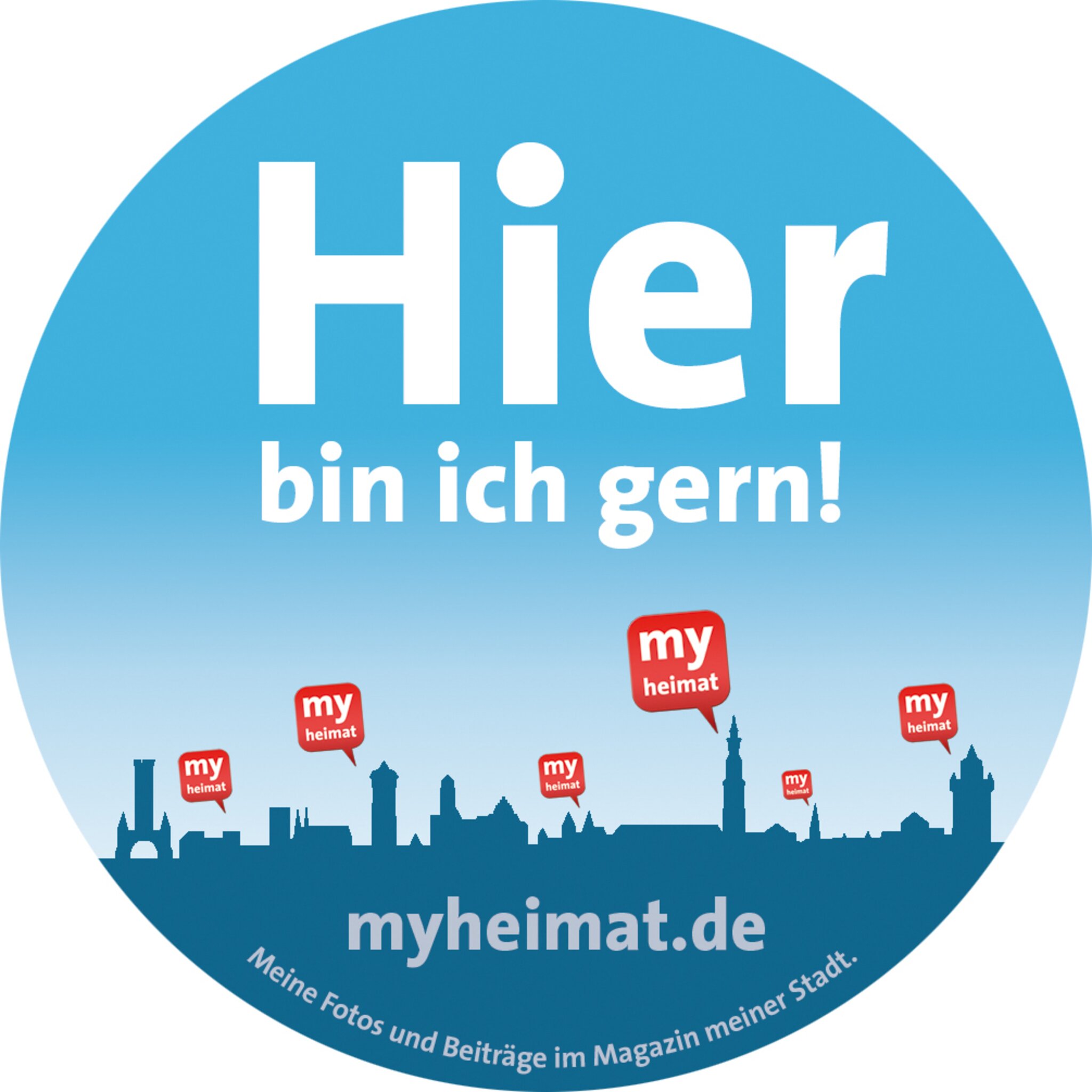 Der myheimat Aufkleber - schon eine "runde Sache"? - Augsburg