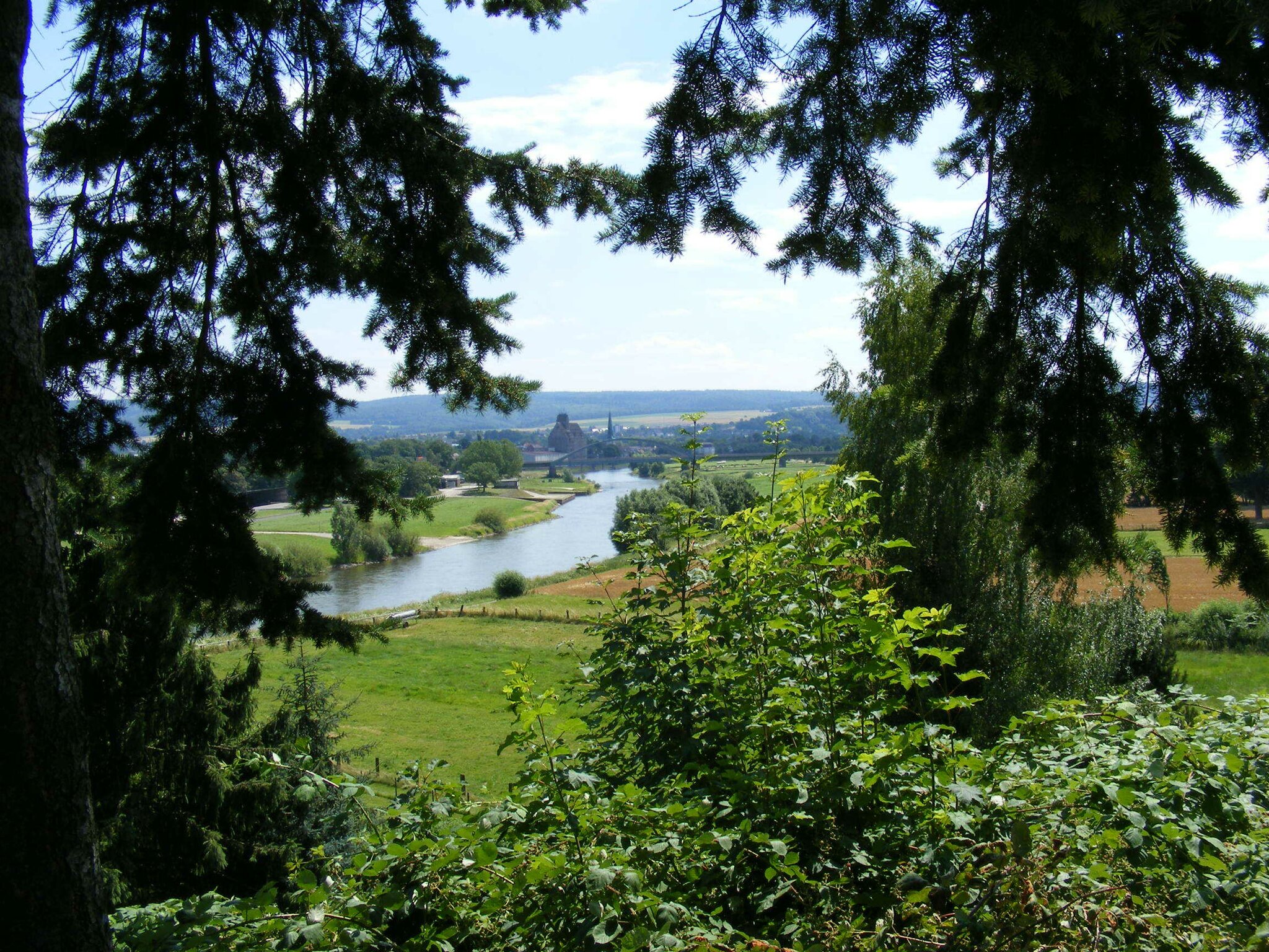 Weser-Floßfahrt wie vor 100 Jahren - Springe