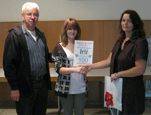 Dance & Fun Wenkbach e.V. feiert 100. Mitglied - Weimar