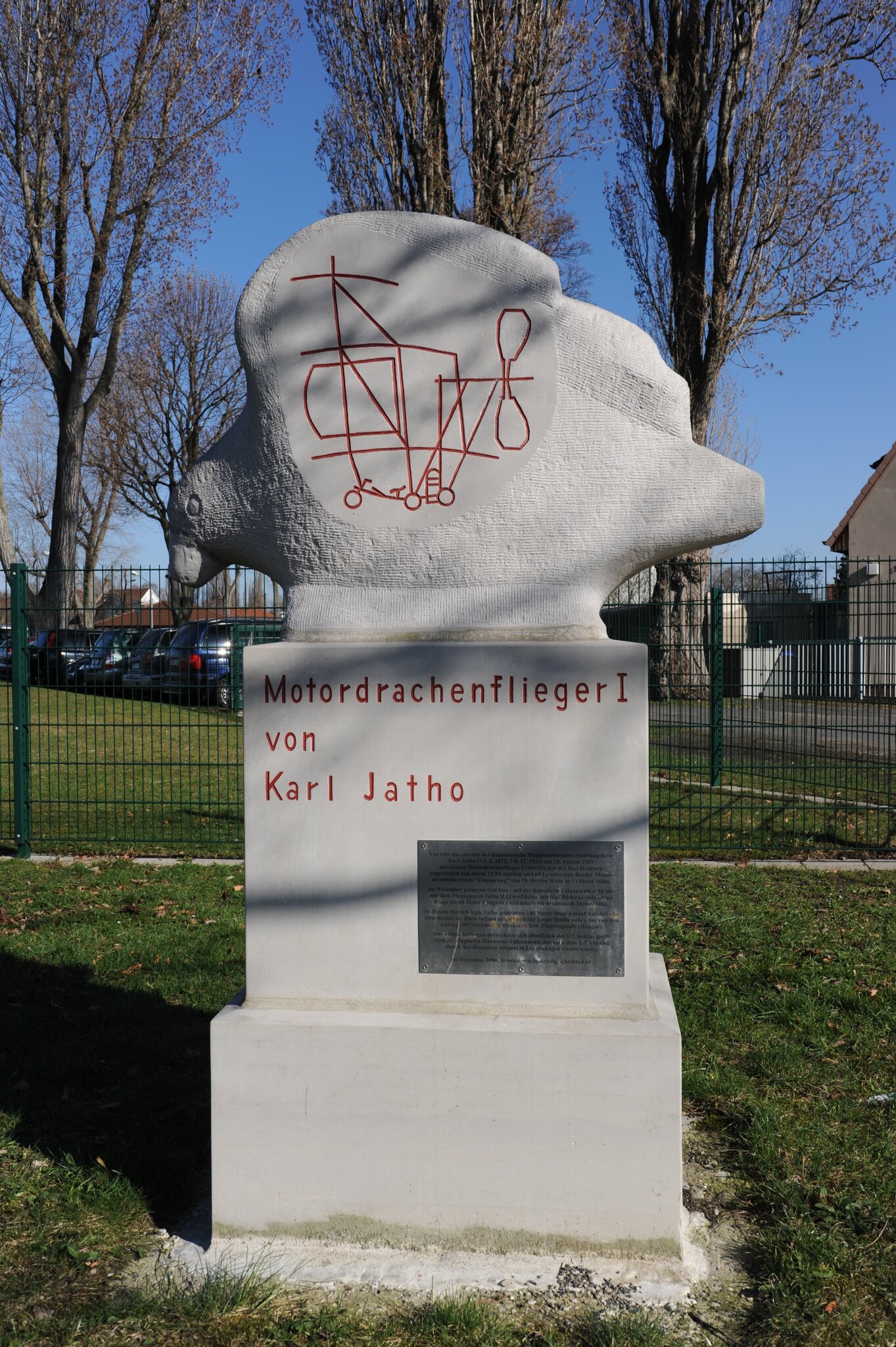 Gedenkstein an Karl Jatho (3.2.1873-8.12.1933) Hannover-List ...