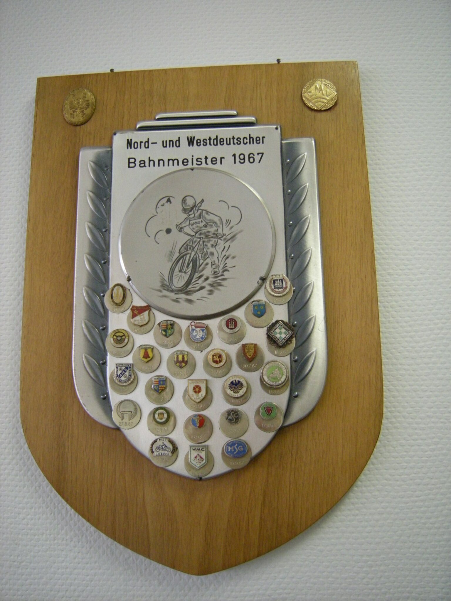 Grasbahnrennen, Pokale und Motore der Westdeutschen Meisters Hans Zierk ...