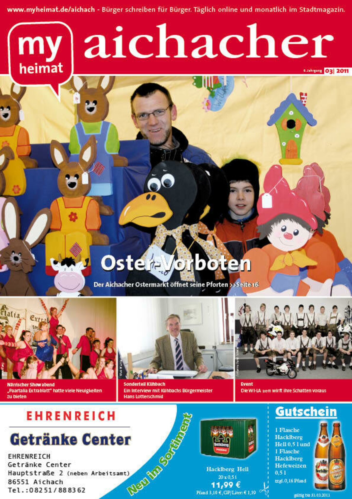 Jetzt neu: Das myheimat-Stadtmagazin aichacher 03/2011 - Aichach
