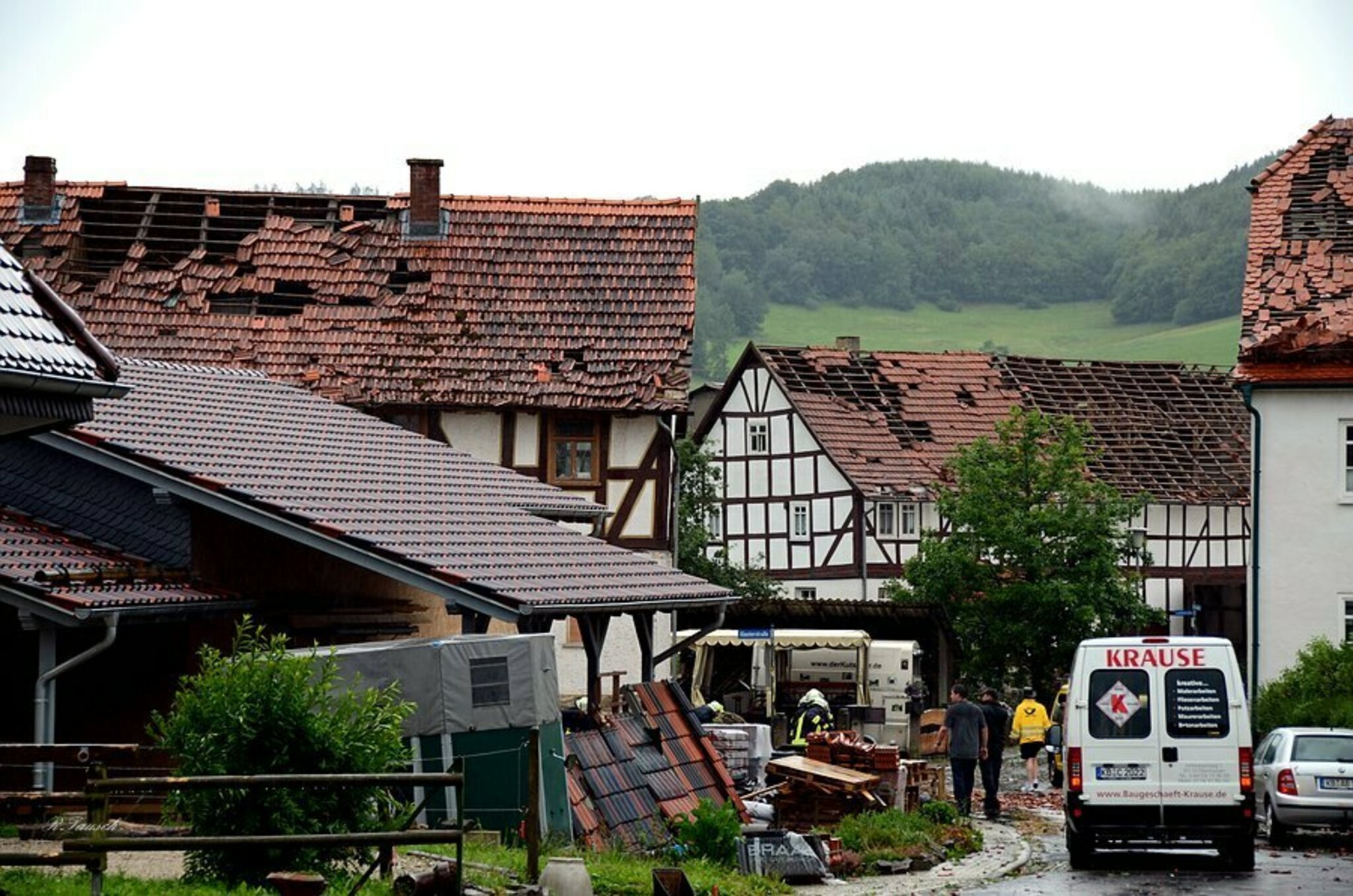 Windhose wütet in Altenlotheim - Frankenau