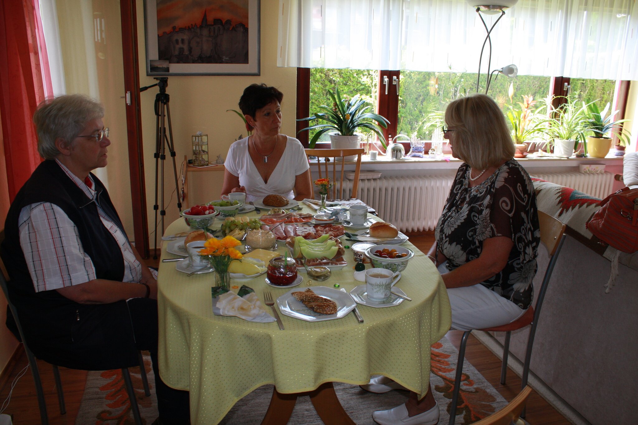 kleines myheimat-Treffen bei mir mit Traudel, Beate und Christine - Marburg