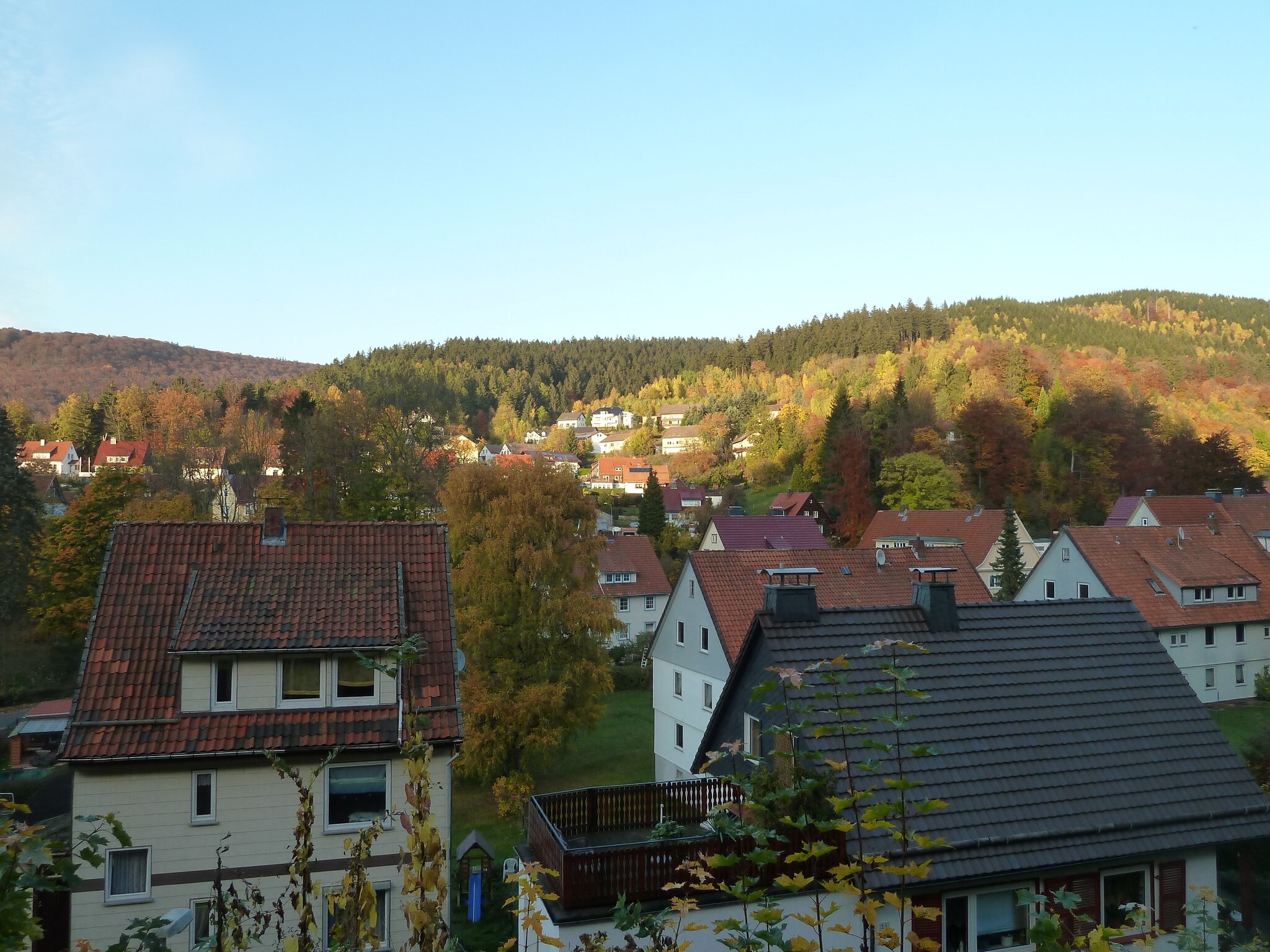 Bad Grund: Blick auf die Sonnenterrasse - Bad Grund (Harz)