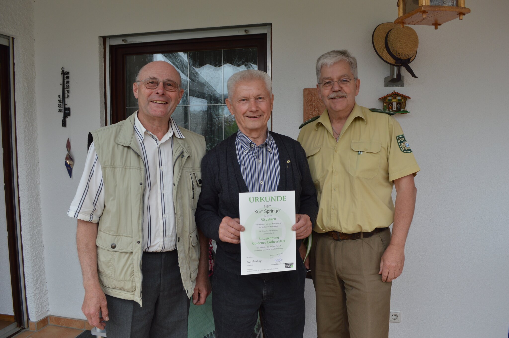 Goldenes Lorbeerblatt für Johann Kammerer und Kurt Springer aus ...