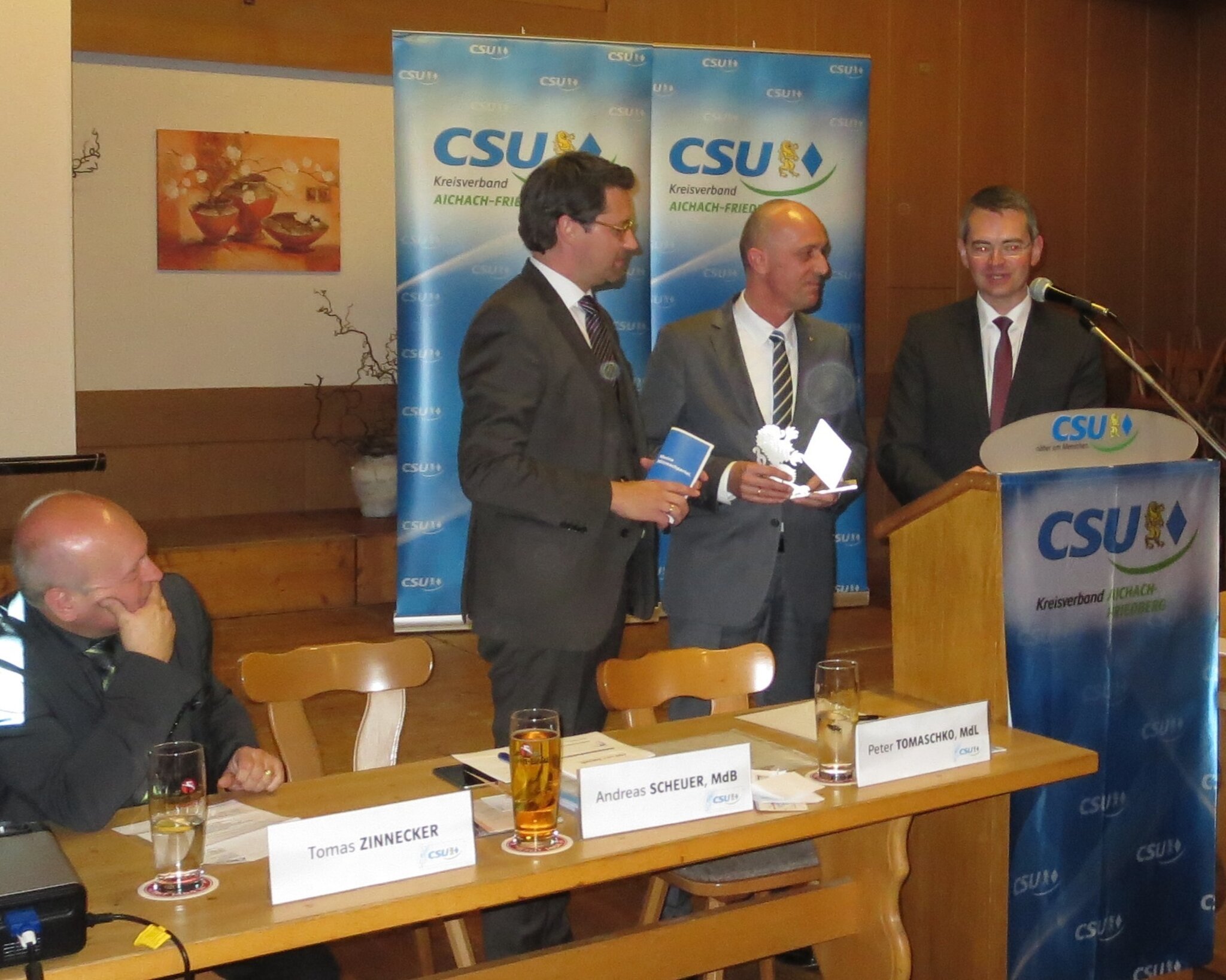 Generalsekretär Andreas Scheuer bei CSU-Basis im Kreis - Aichach