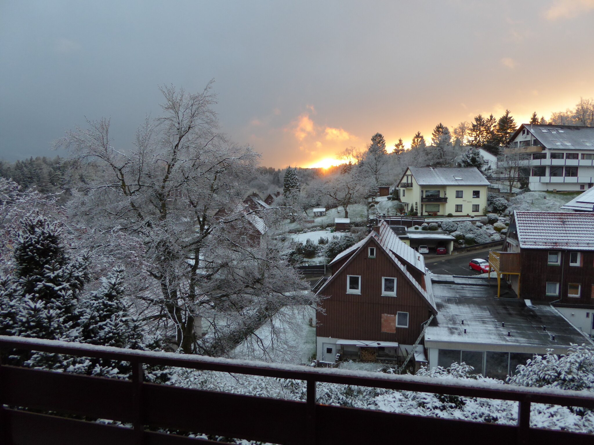Sonnenuntergang über der Bergstadt Bad Grund am 24. März 2016 - Bad ...