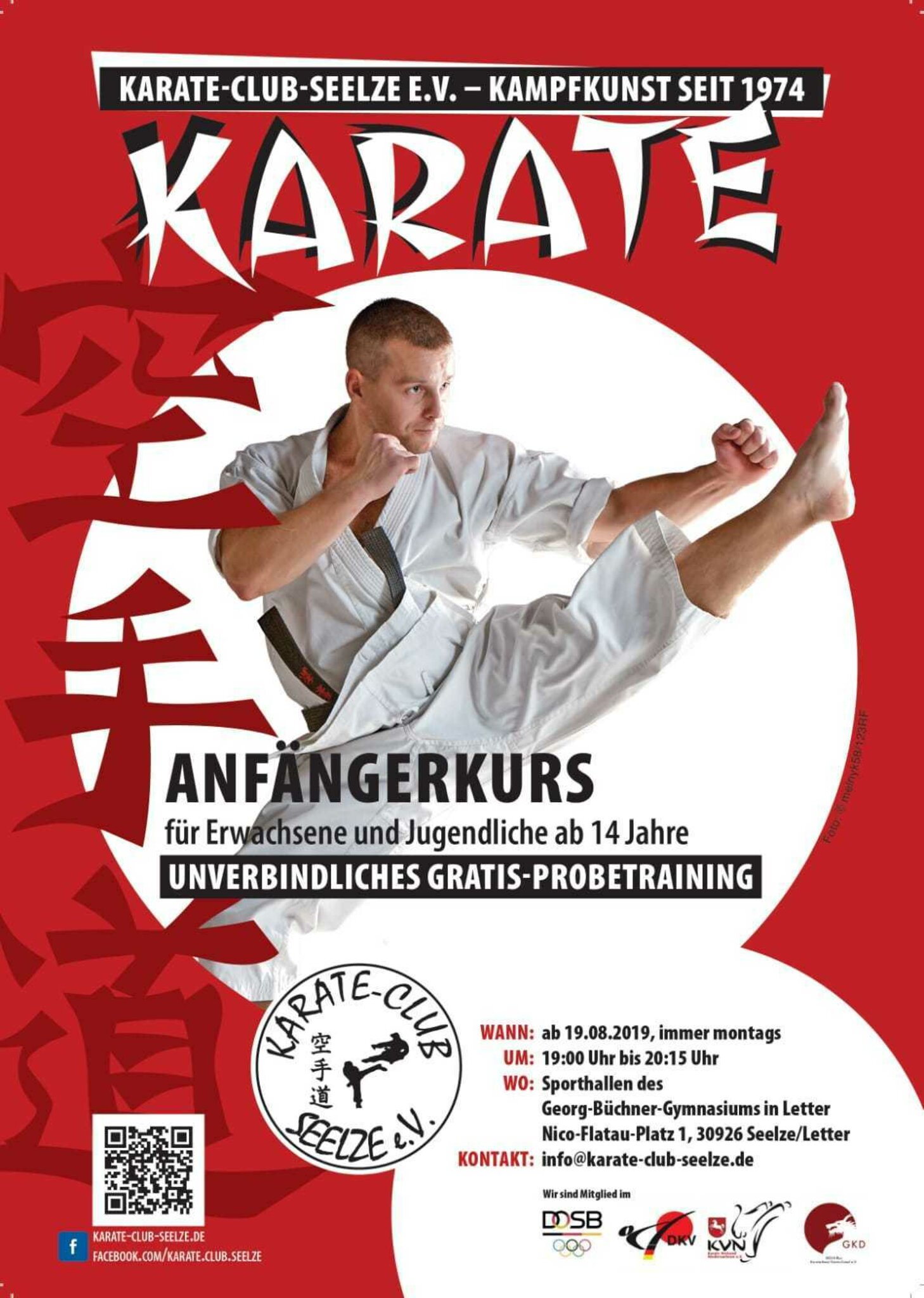 Ab 19. 08.: Neuer Karate-Anfängerkurs mit Thomas Keese - Seelze