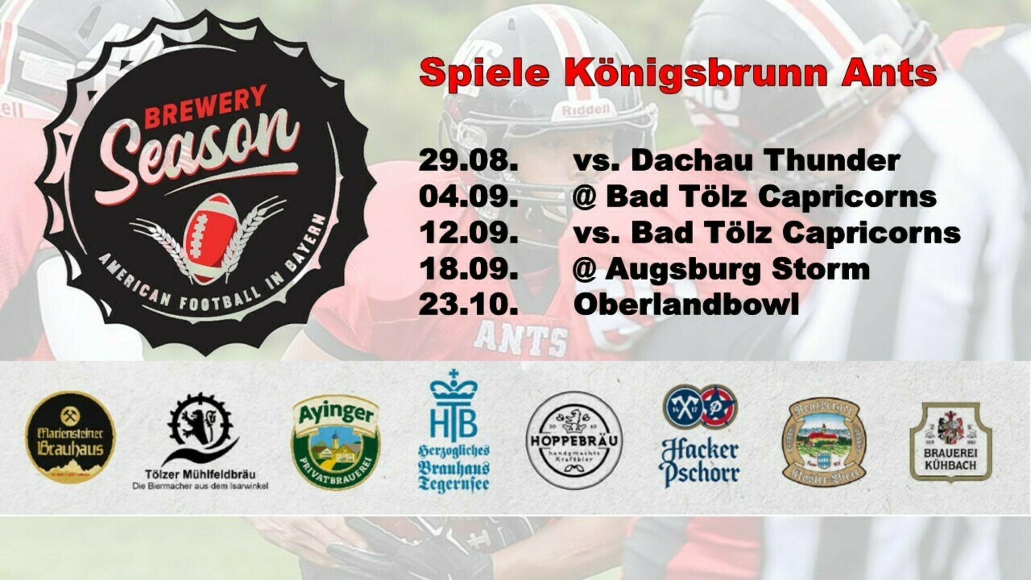 Kick-off: Endlich wieder American Football mit den ANTS - Königsbrunn