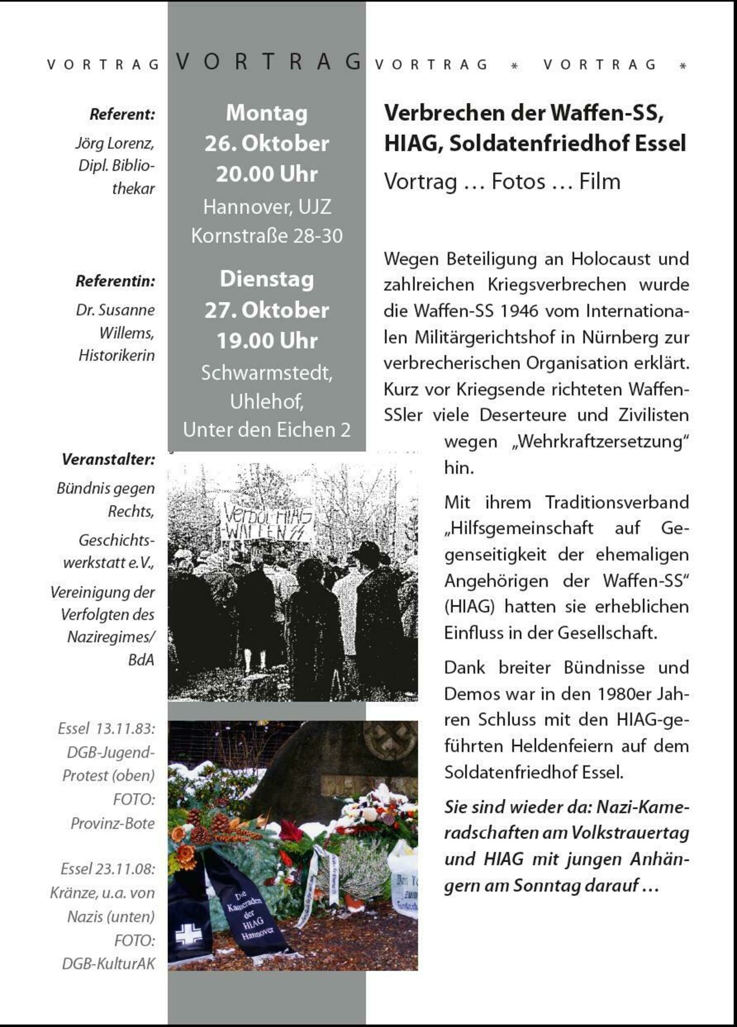 Verbrechen der Waffen-SS, HIAG, Soldatenfriedhof Essel