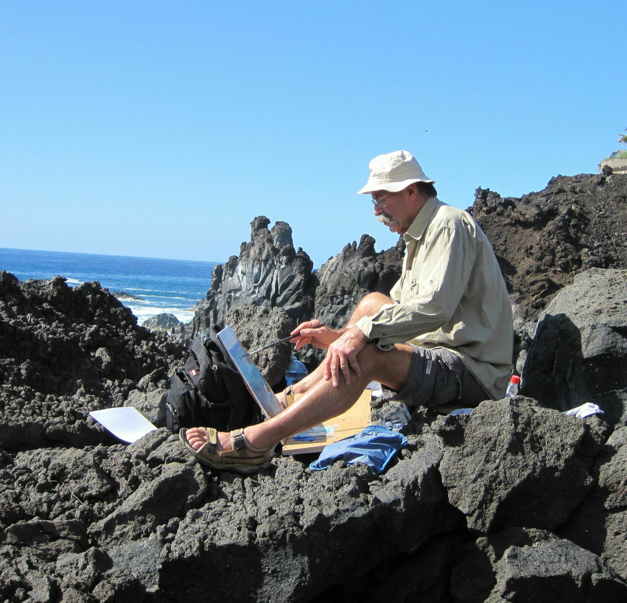 "Der Fels in der Brandung" Eichenauer Kunstmaler Joachim Oberländer