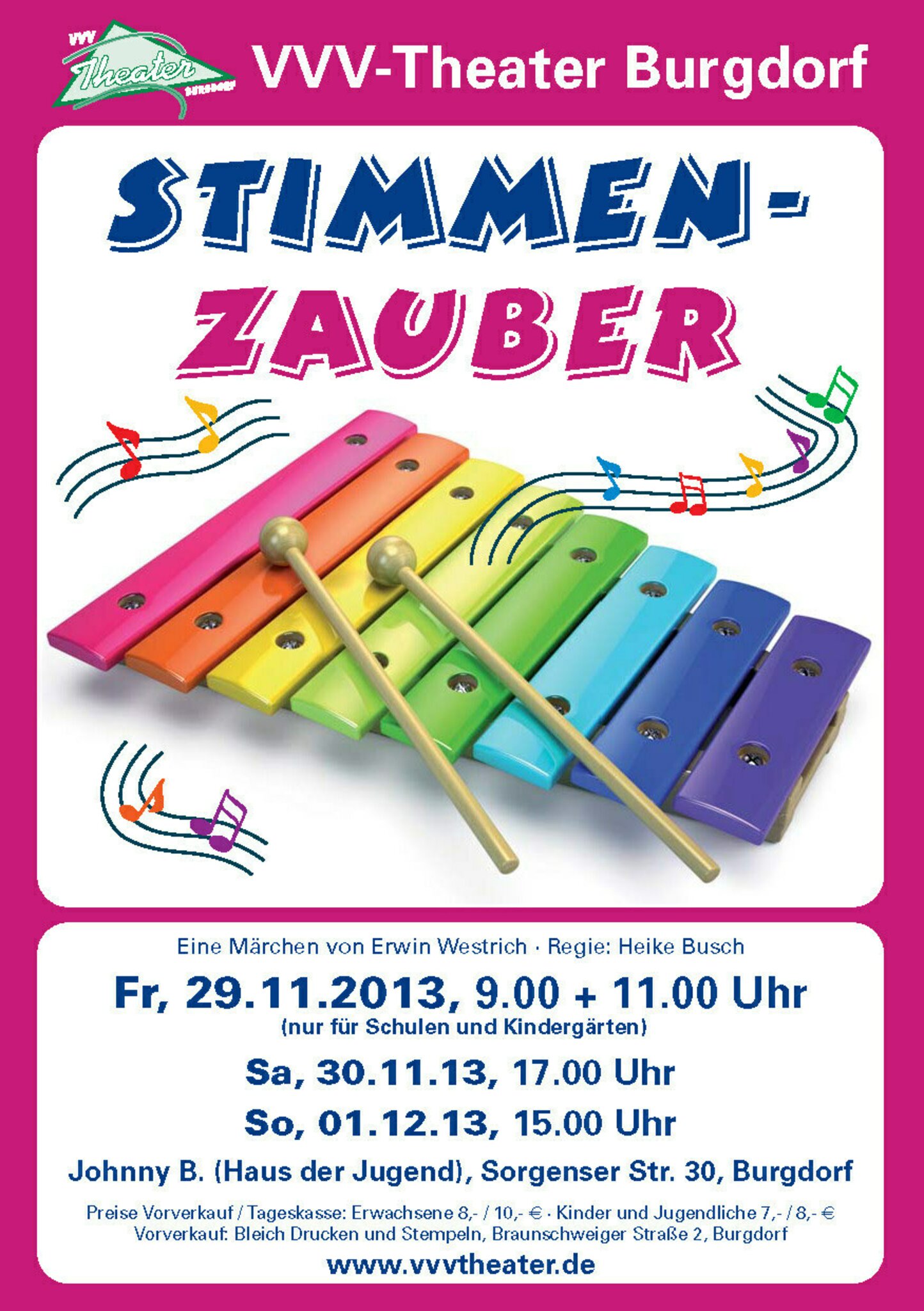 PREMIERE! VVV-Theater Burgdorf spielt das Märchen "Stimmenzauber"