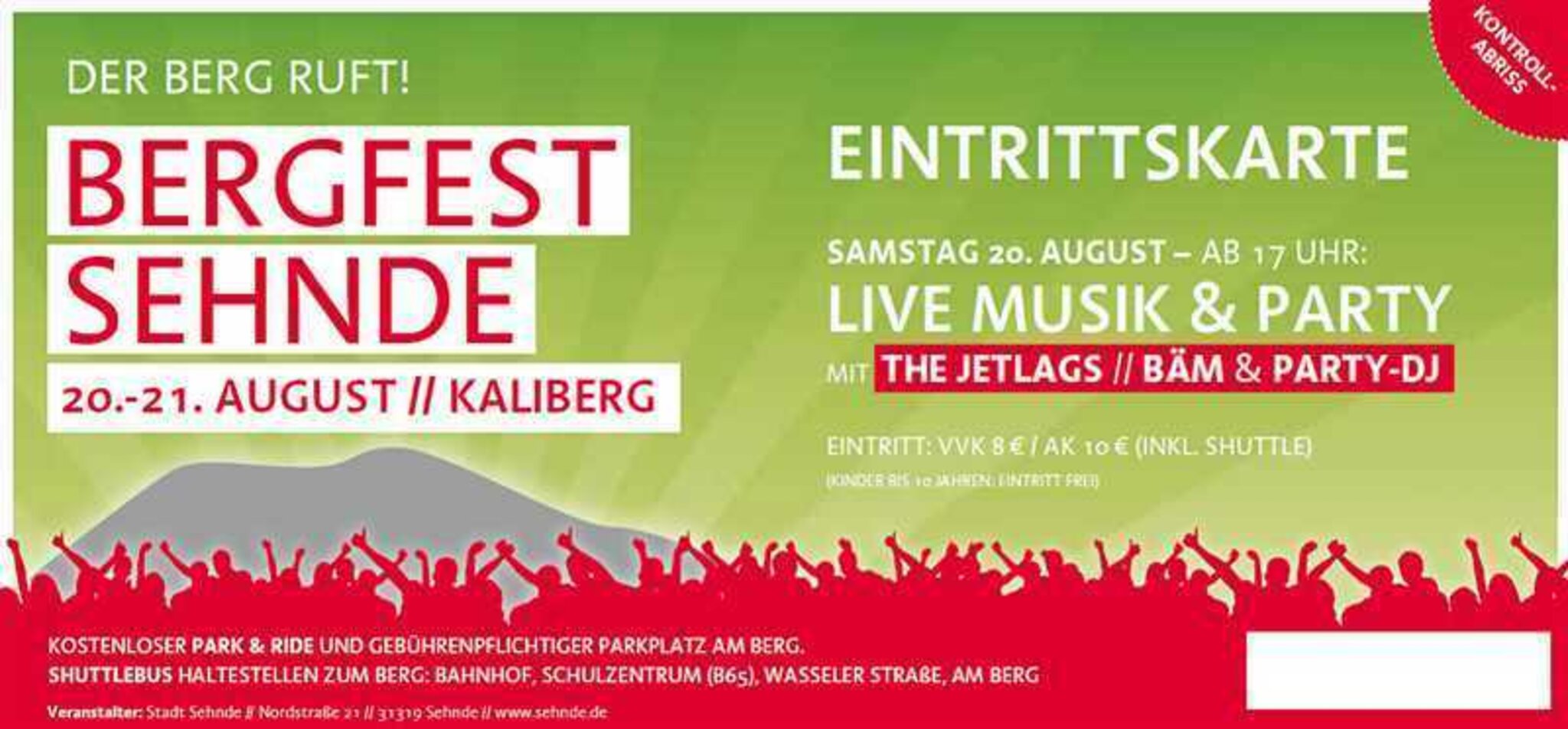 Der Kartenvorverkauf für das 5. Sehnder Bergfest ist gestartet