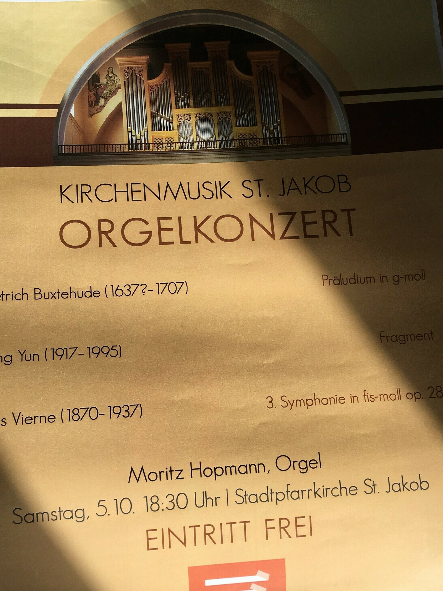 Konzert auf der "Metzler-Orgel" mit Moritz Hopmann