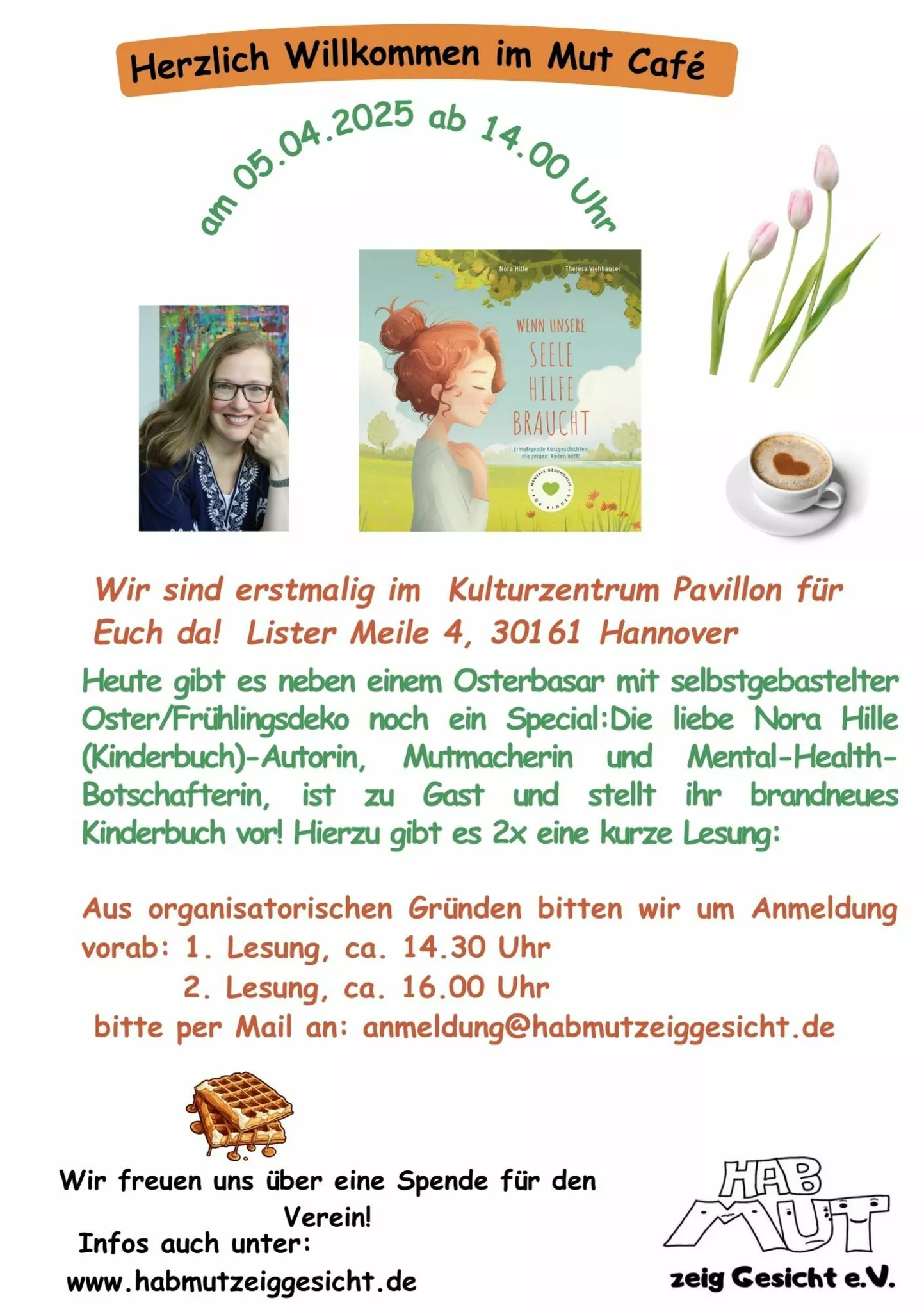 Das Mutcafé findet am 05.04.2025 erstmalig im Pavillon Hannover ...