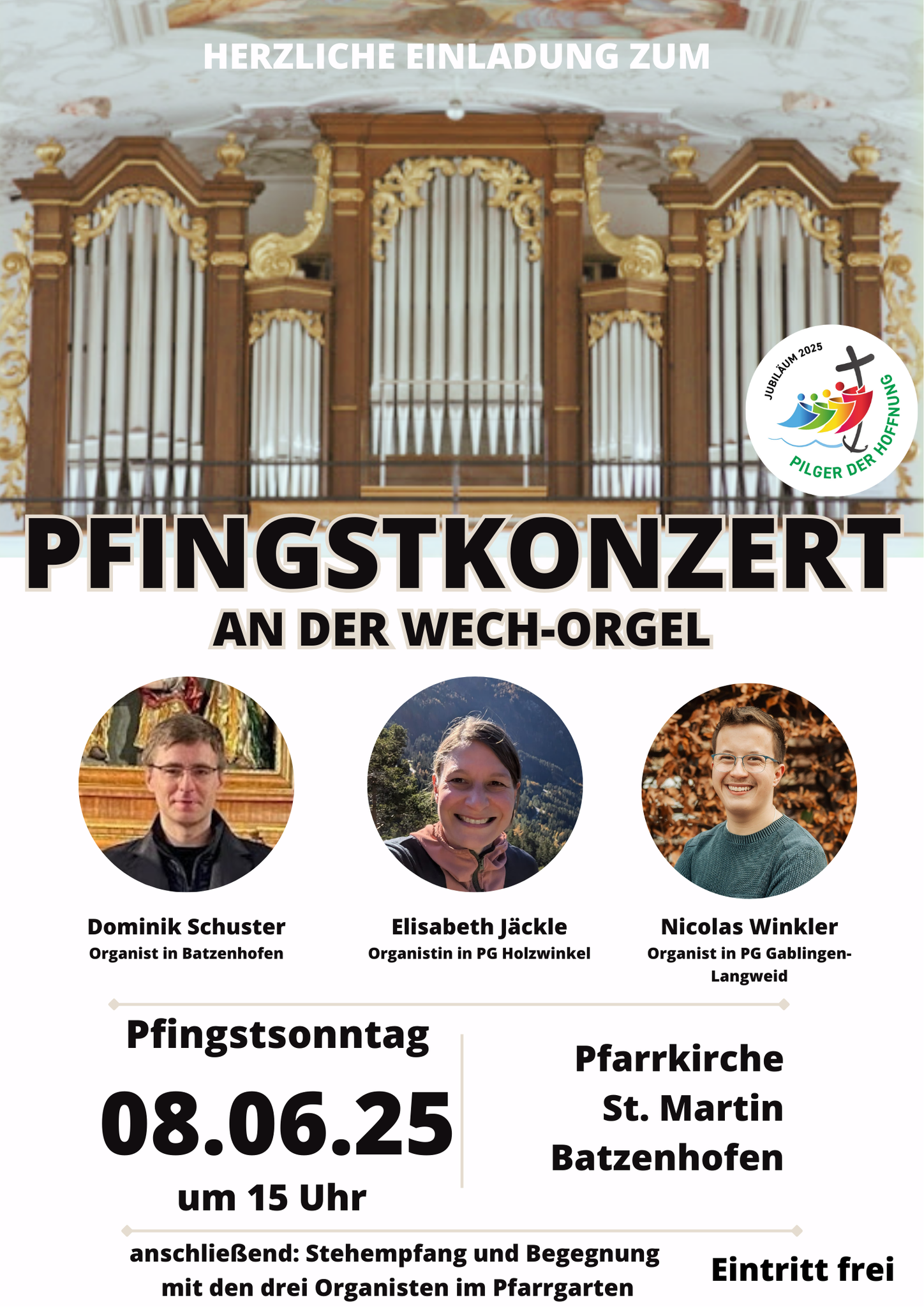 Pfingstkonzert an der Wech-Orgel in St. Martin, Batzenhofen