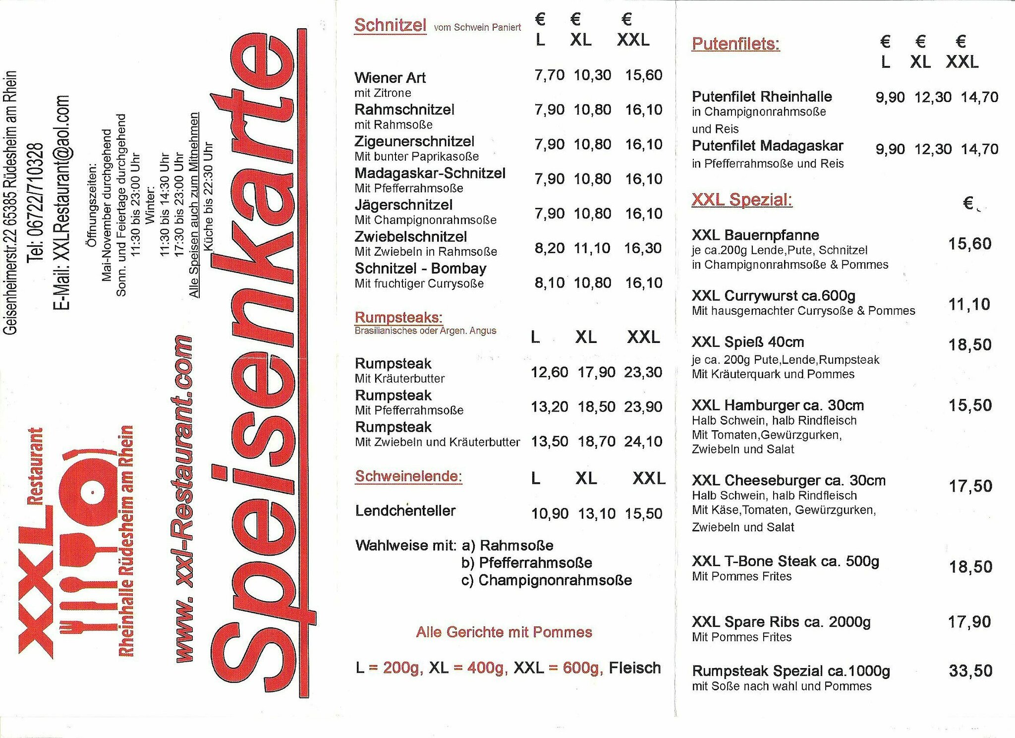 XXL - Restaurant , ein echtes " Erlebnis