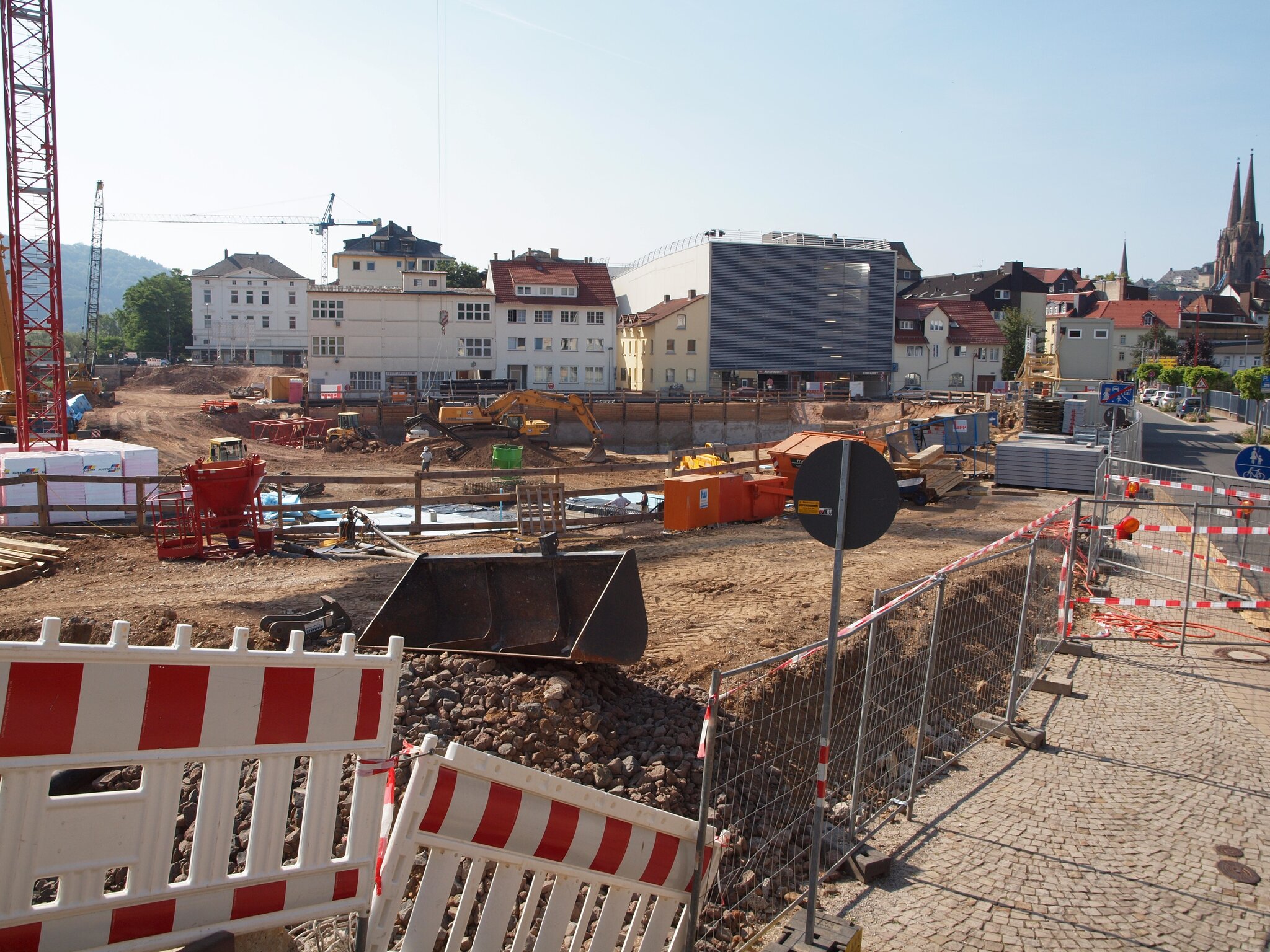 Marburg an der Lahn verändert sich, es gibt immer wieder neue Baustellen.