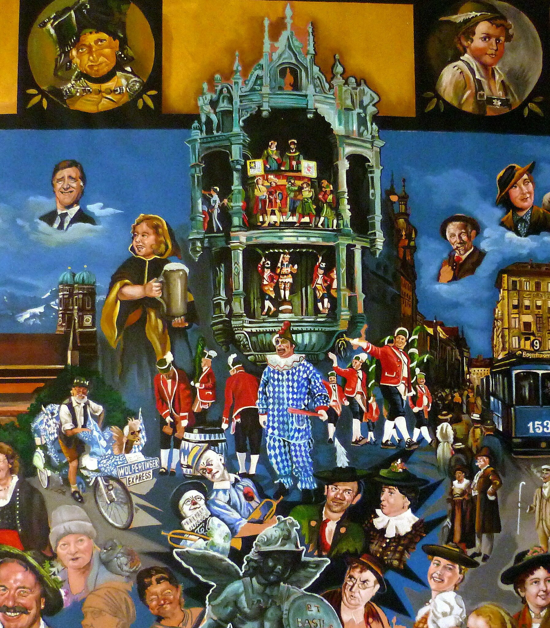 DAS GLOCKENSPIEL:Die Spielfiguren,beziehen sich aus der Geschichte u ...