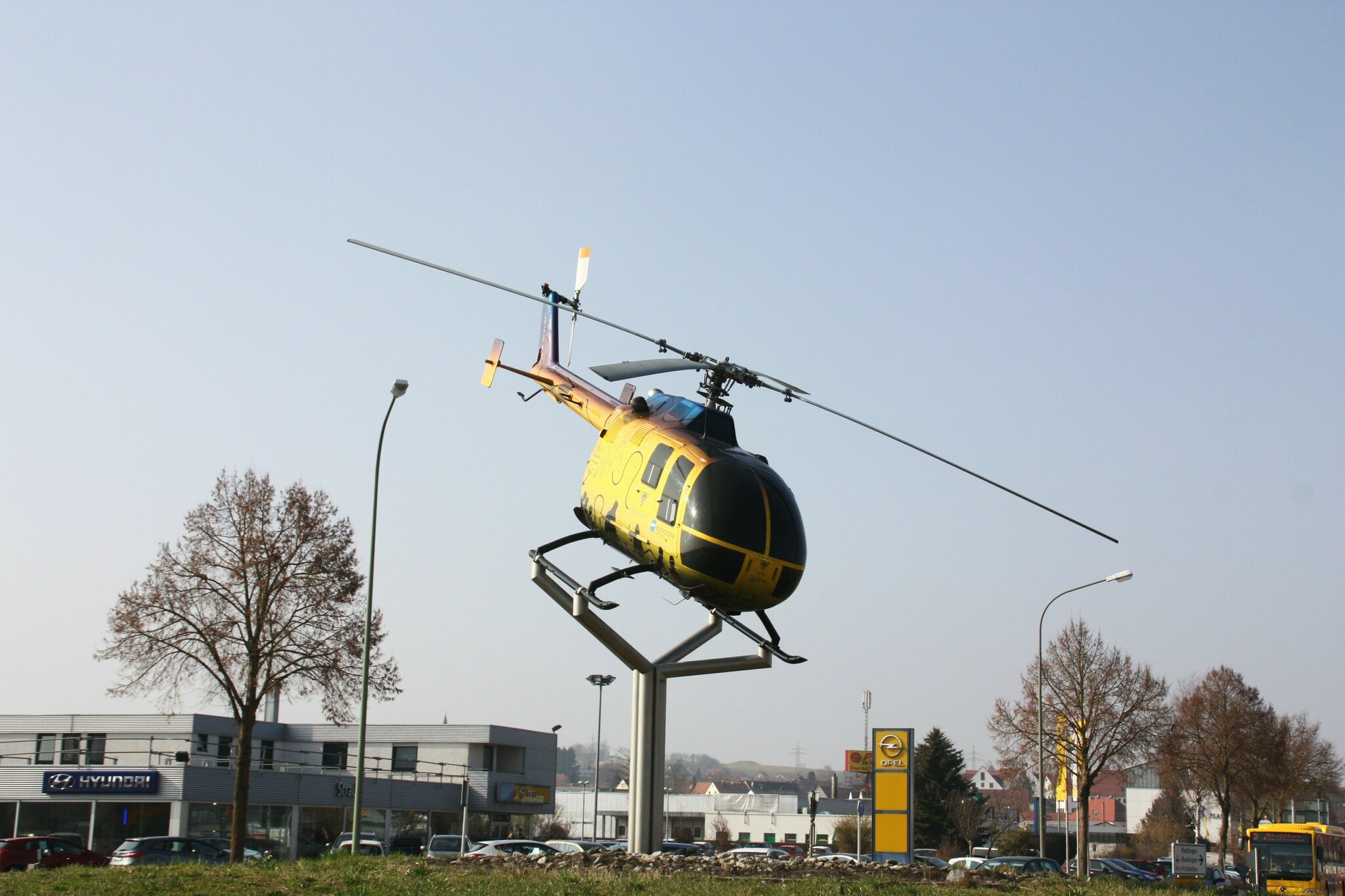 Hubschrauber von der Sonne geküsst!